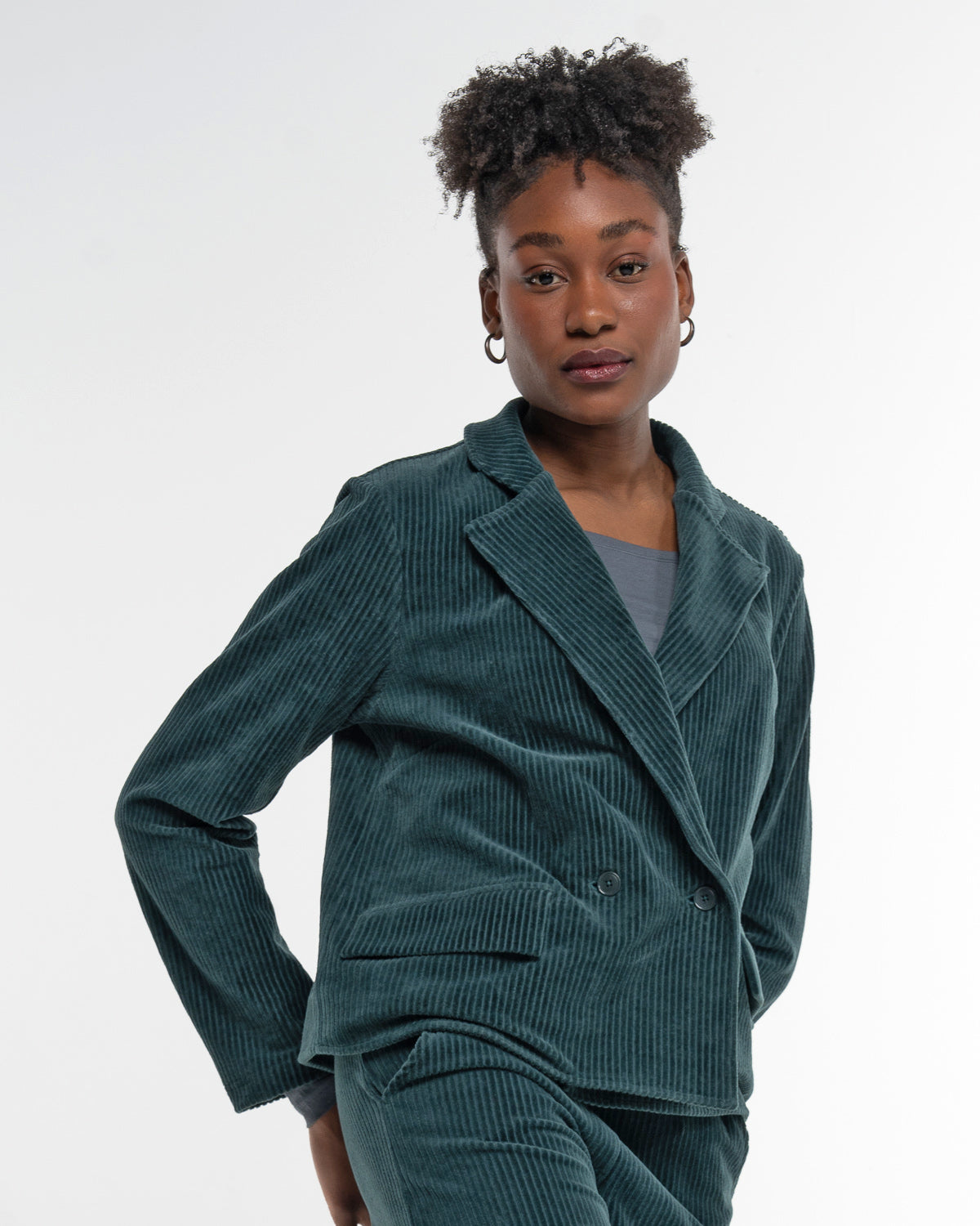 Cord Jacke Dark Green aus Biobaumwolle - Alma & Lovis Schweiz